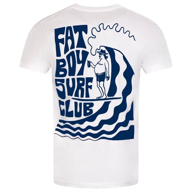 Big Wave Jerry Tee - White/Purple - Fat Boy Surf Club